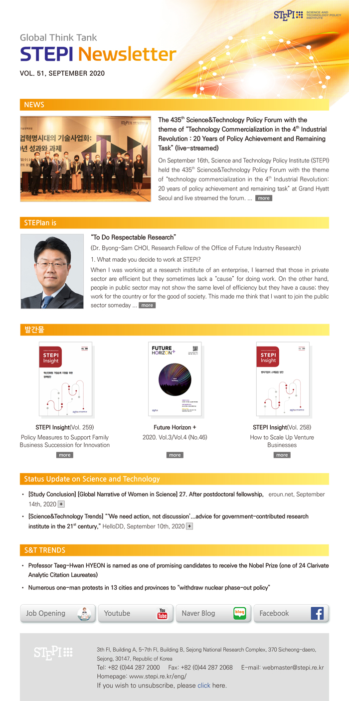 STEPI News > Newsletter